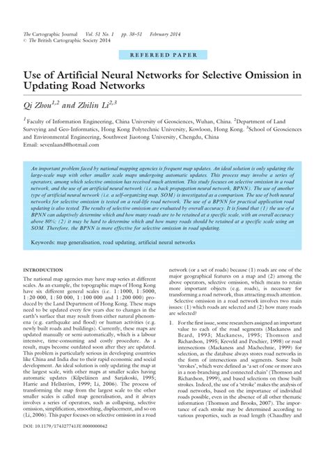 Pdf Use Of Artificial Neural Networks For Selective Omission In