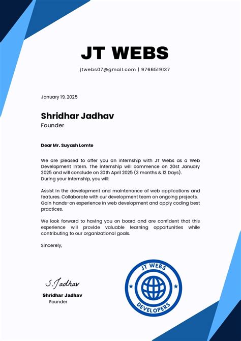 Internship Webdevelopment Intern Linkedin Learningandgrowth Suyash Lomte