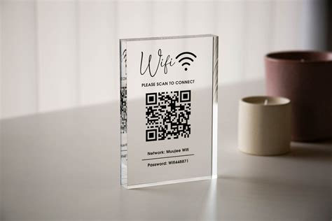 personalized acrylic qr code wifi sign design 1 custom network password