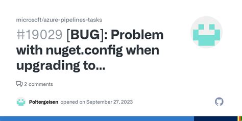 Bug Problem With Nfig When Upgrading To Nuget22270 · Issue 19029 · Microsoft