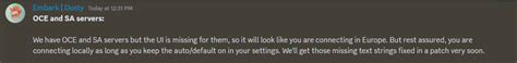 Oce And Sa Servers Exists But Ui Bug Shows It As Europe Announcement