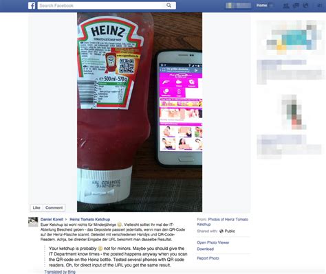Heinz Ketchup Bottle QR Code Links To Porn Site Business Insider