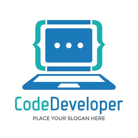 Code Developer Vector Logo Template This Design Use Laptop Symbol 5116356 Vector Art At Vecteezy