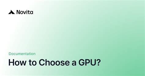 How To Choose A Gpu Documentation