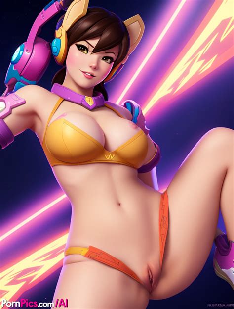 Ai Generated Dva From Owerwatch Teases With Her Curves And Pussy