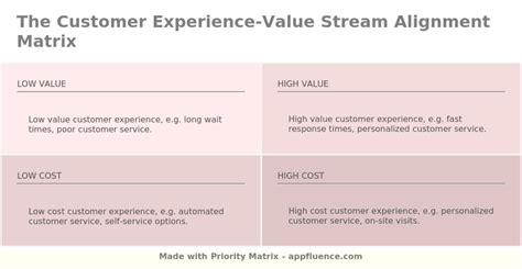 Customer Experience Value Stream Alignment Matrix Free Download