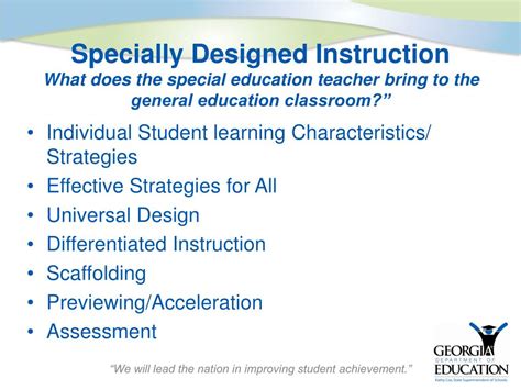 Ppt Implementing Specialized Instruction In The Standards Based Classroom Powerpoint