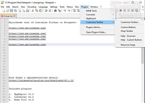 Download Customize Toolbar Majorgeeks