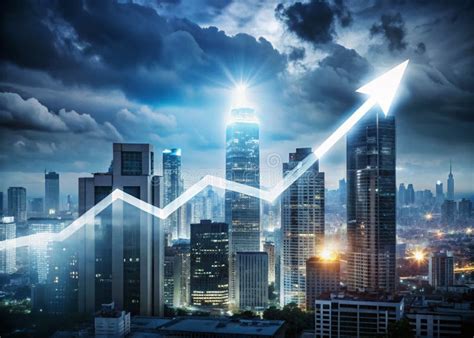 Dynamic Double Exposure Chart Illustrates Business Growth And Financial Success Through Data