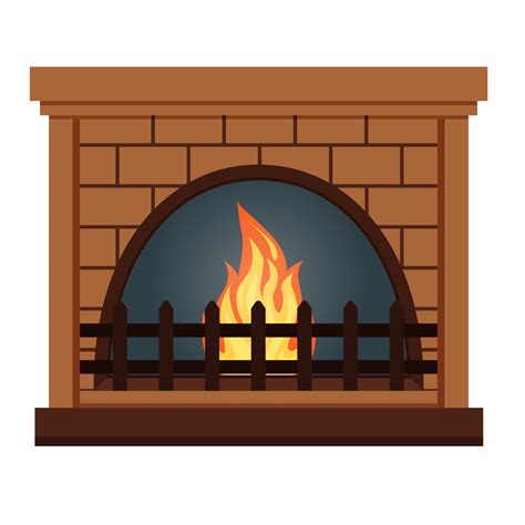 Fireplace With Rounded Firebox Close Up Icon Isolated 13660014 Vector Art At Vecteezy