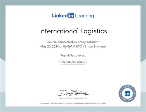 Shrey Kalaskar On Linkedin Certificate Of Completion