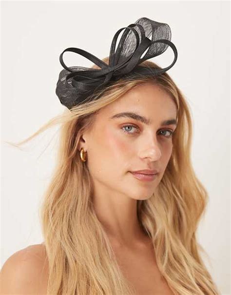 My Accessories Swirl Twist Headband Fascinator In Black Asos