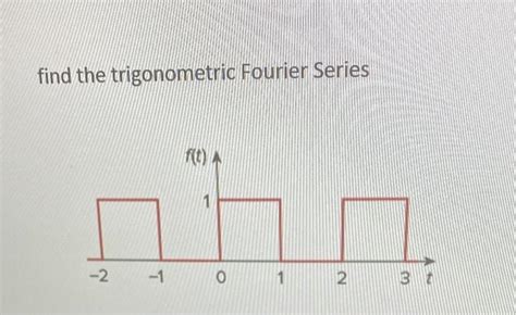 Solved Find The Trigonometric Fourier Series Chegg