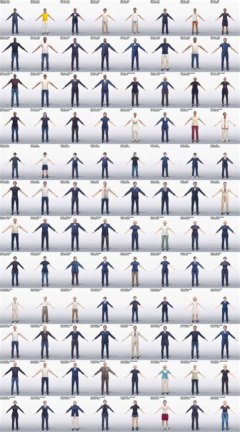 Cg Ai Human Global 96 Bodies 3d Model Turbosquid 2088277