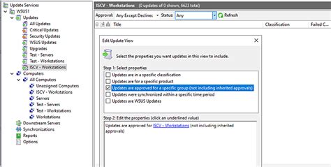 Wsus Updates Not Approved For Group How To View Windows Spiceworks Community