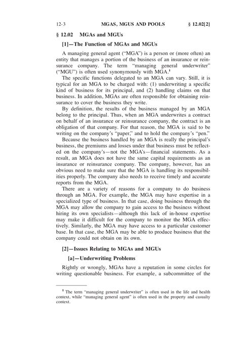 The Function Of Mgas And Mgus A Managing General Agent “mga” Docslib