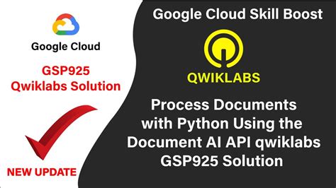 Process Documents With Python Using The Document Ai Api Qwiklabs Gsp925 Solution