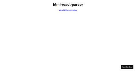 Html React Parser Codesandbox