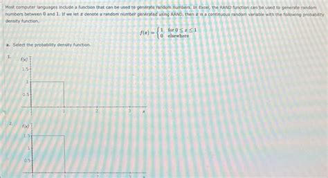Solved Most Computer Languages Include A Function That Can
