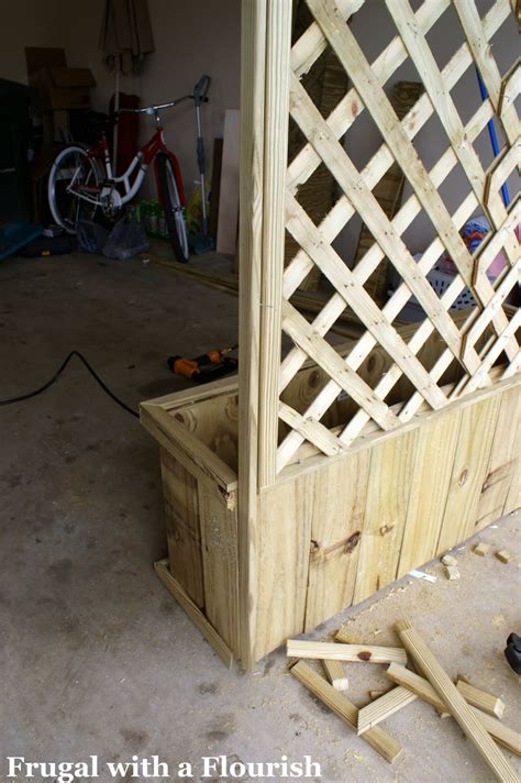 Frugal With A Flourish How To Build A Lattice Planter Box