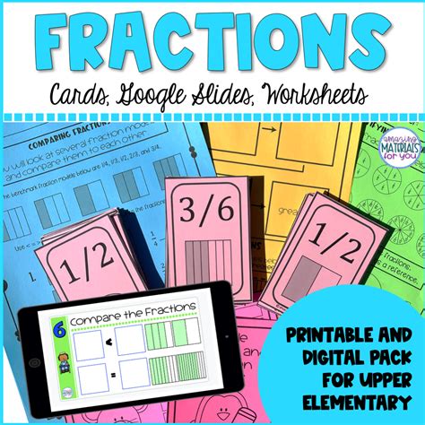 Comparing And Ordering Fractions Cards And Worksheets Made By Teachers Ordering Fractions