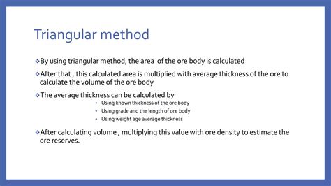 The Mineral Reserves And Reserves Estimation Using Triangular Methods Pdf