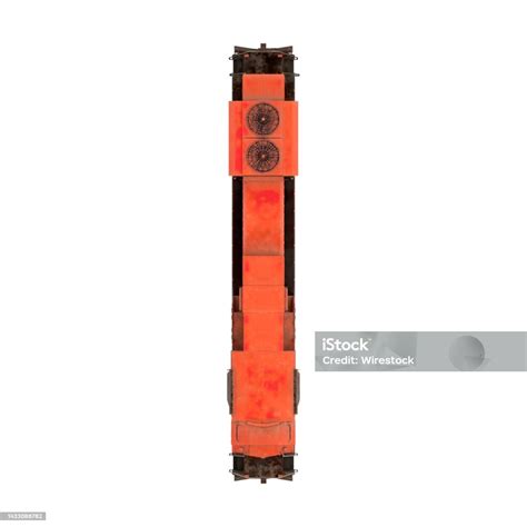 흰색 배경에 대한 열차의 빨간색 3d 렌더링 스케일 모델 0명에 대한 스톡 사진 및 기타 이미지 0명 3차원 형태 기관차 Istock