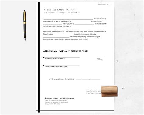 Attested Copy Notary Form Template Notarial Certificate Notary Public Notaries And Clients