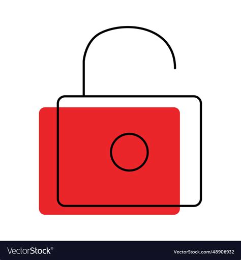 Lock Open Icon Royalty Free Vector Image Vectorstock