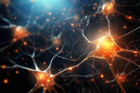 Premium Photo Biological Single Neuron Synapses Generate Ai