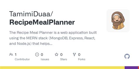 Github Tamimiduaarecipemealplanner The Recipe Meal Planner Is A Web Application Built Using
