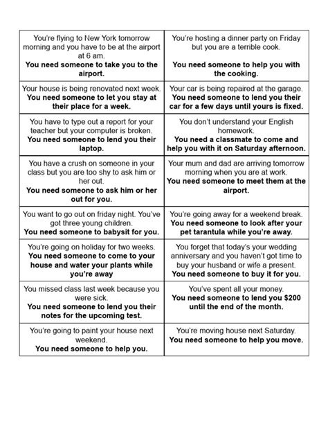 Indirect Questions Roleplay Pdf