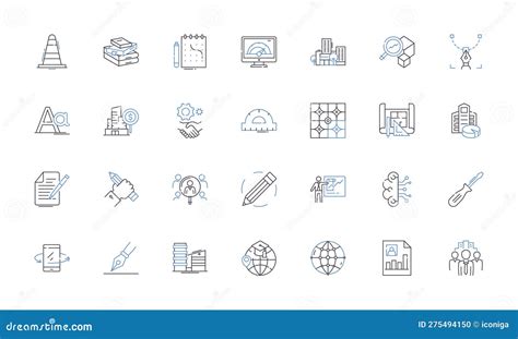 Education Learning Line Icons Collection Curriculum Assessment
