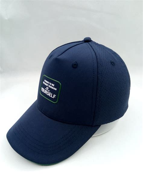 Embossed Front Logo Baseball Cap With Mesh Fabric Side And Back Panels