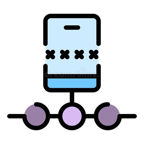 Smartphone Authentication Icon Color Outline Vector Stock Vector Illustration Of Privacy