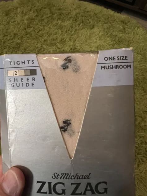 ST MICHAEL ZIG Zag Tight Mushroom Color One Size Denier NEW PicClick UK