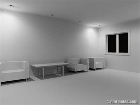 tutorial autocad rendering with artificial lights cadnotes