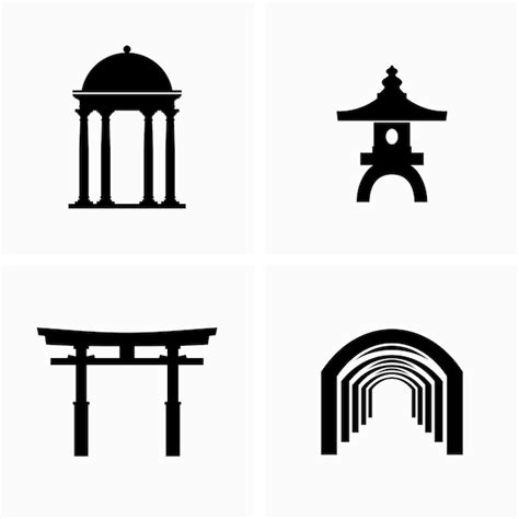 Elementos Arquitectónicos Antiguos Antiguos Y Antiguos Vector Premium