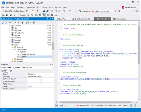 Mysql Create Table Constraint Foreign Key Example Cabinets Matttroy