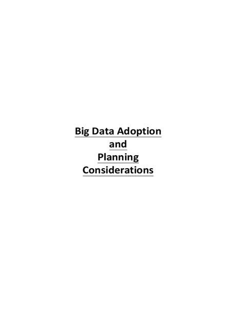 Big Data Analytics Lifecycle Big Data Adoption And Planning