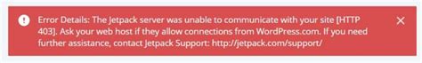 Solved Jetpack Server Was Unable To Communicate Curl Error