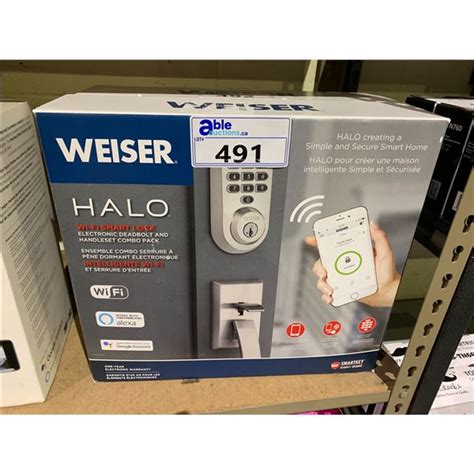 Weiser Halo Smart Wi Fi Electronic Deadbolt And Handle Set Combo Pack