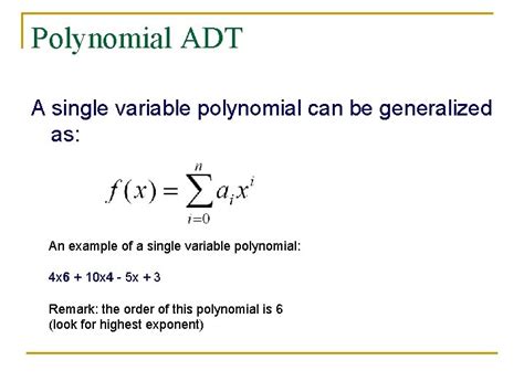 Polynomial Addition Using Linked Lists Data Structures Polynomial