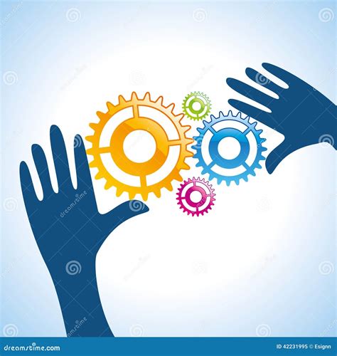 Human Hand Solve The Engineering Problems Stock Vector Illustration Of Investment Engineering