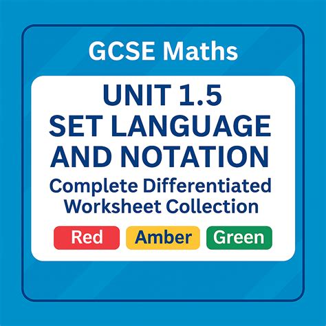 set language and notation unit 1 5 complete differentiated