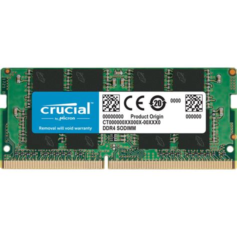 crucial 16gb ddr4 2400 mhz so dimm memory module ct16g4sfd824a