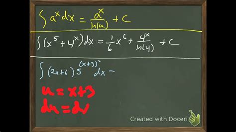 Integrating Exponentials With Bases Other Than E YouTube