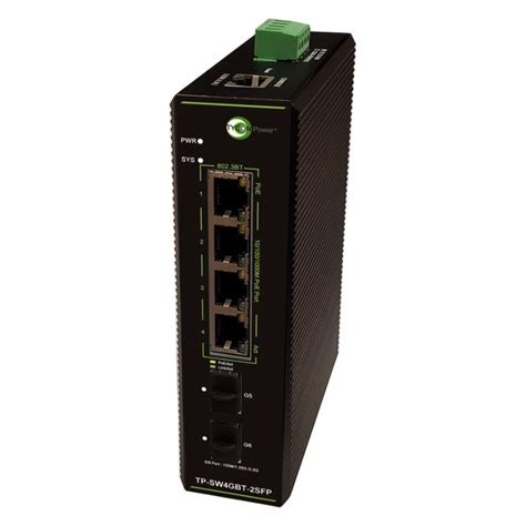 Tycon Power Tp Sw4gbt 2sfp 6 Port L2 Manageable Gige Industrial 802