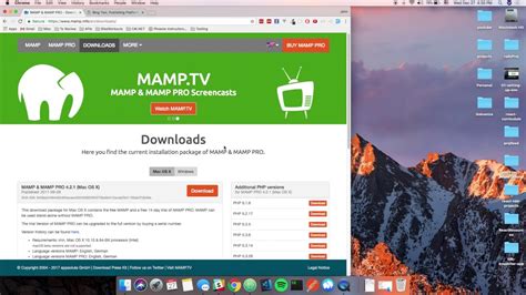 Installing Mamp On Mac Os Sierra Youtube