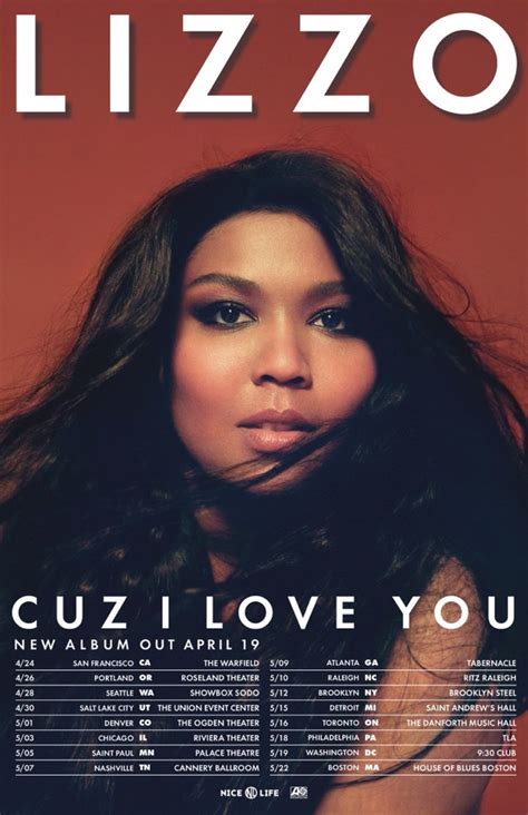 Lizzo Announces Cuz I Love You Tour And Album Def Pen
